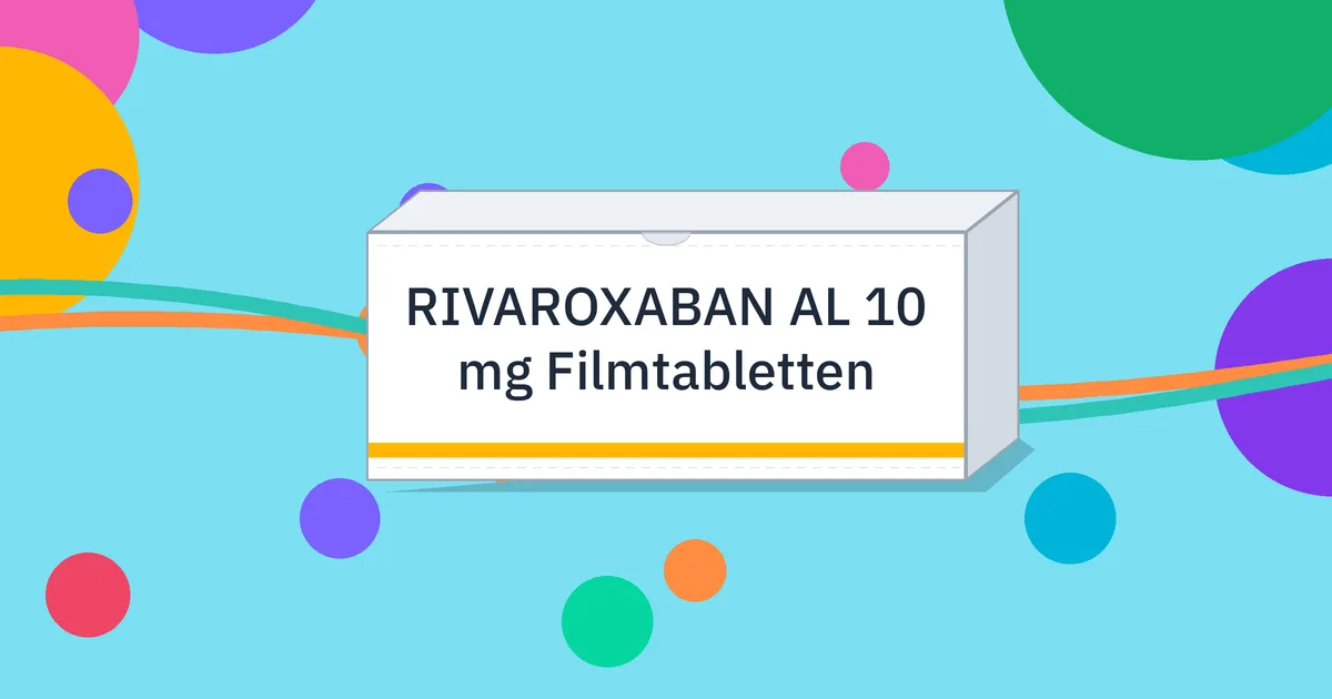 Symbolbild: Packung mit der Aufschrift RIVAROXABAN AL 10 mg Filmtabletten (PZN 19094937) – Verfügbarkeit und Bezug in Apotheken in Frankfurt am Main
