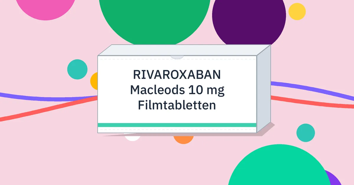 Symbolbild: Packung mit der Aufschrift RIVAROXABAN Macleods 10 mg Filmtabletten (PZN 20179515) – Verfügbarkeit und Bezug in Apotheken in Frankfurt am Main