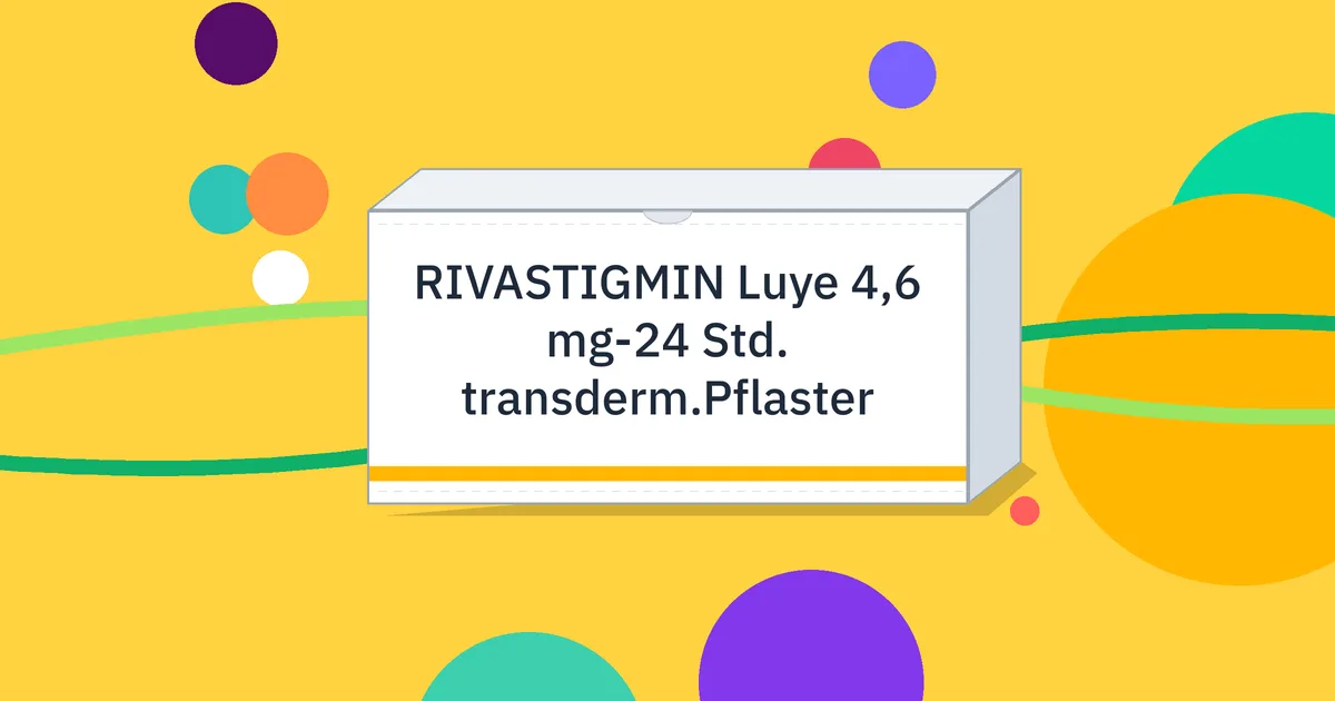 Symbolbild: Packung mit der Aufschrift RIVASTIGMIN Luye 4,6 mg-24 Std. transderm.Pflaster (PZN 12147300) – Verfügbarkeit und Bezug in Apotheken in Frankfurt am Main
