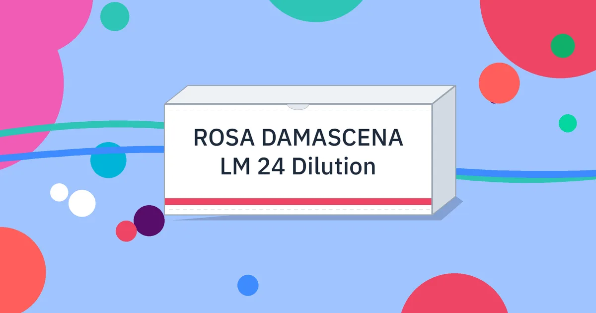 Symbolbild: Packung mit der Aufschrift ROSA DAMASCENA LM 24 Dilution (PZN 13056427) – Verfügbarkeit und Bezug in Apotheken in Frankfurt am Main