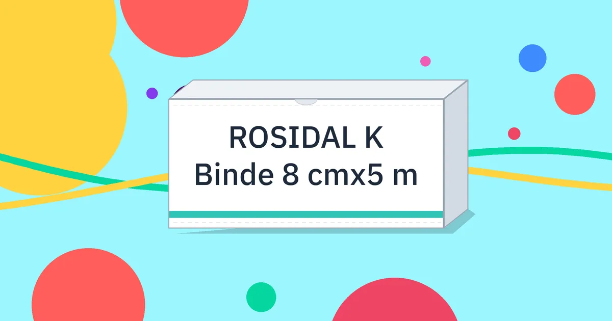 Symbolbild: Packung mit der Aufschrift ROSIDAL K Binde 8 cmx5 m (PZN 15999015) – Verfügbarkeit und Bezug in Apotheken in Frankfurt am Main