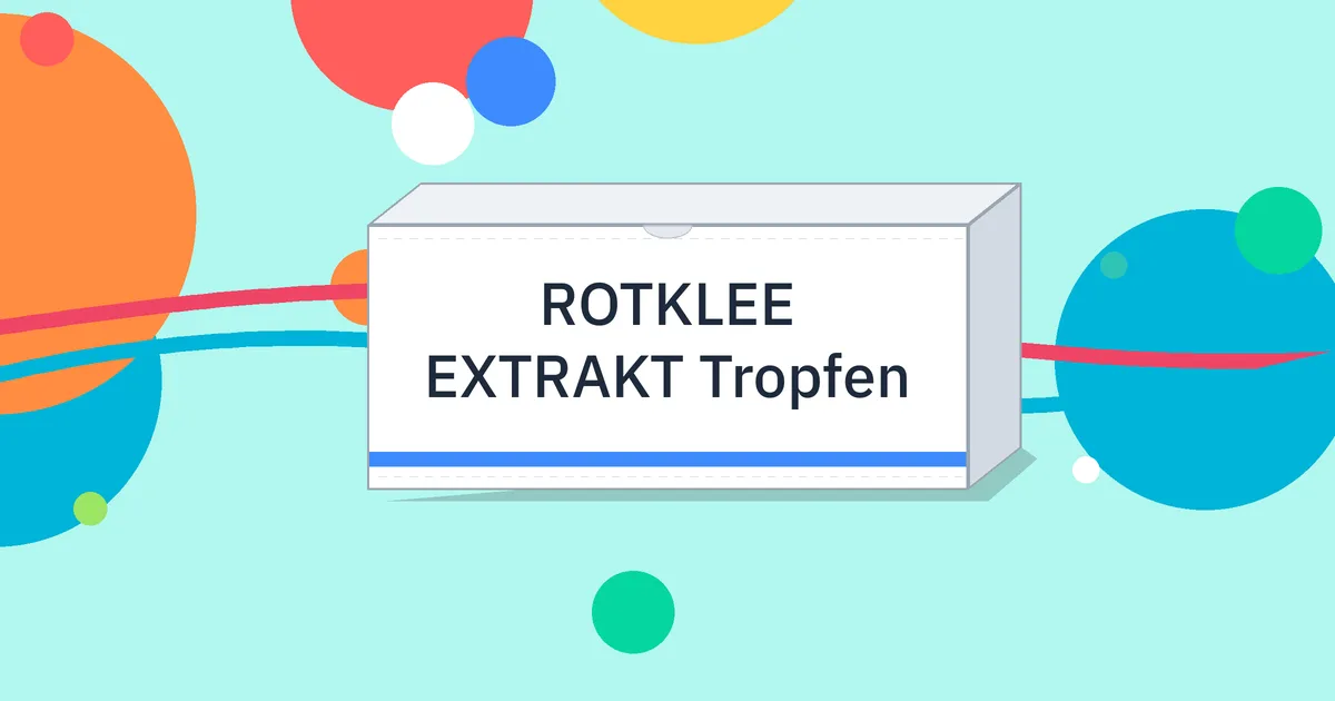 Symbolbild: Packung mit der Aufschrift ROTKLEE EXTRAKT Tropfen (PZN 20211733) – Verfügbarkeit und Bezug in Apotheken in Frankfurt am Main
