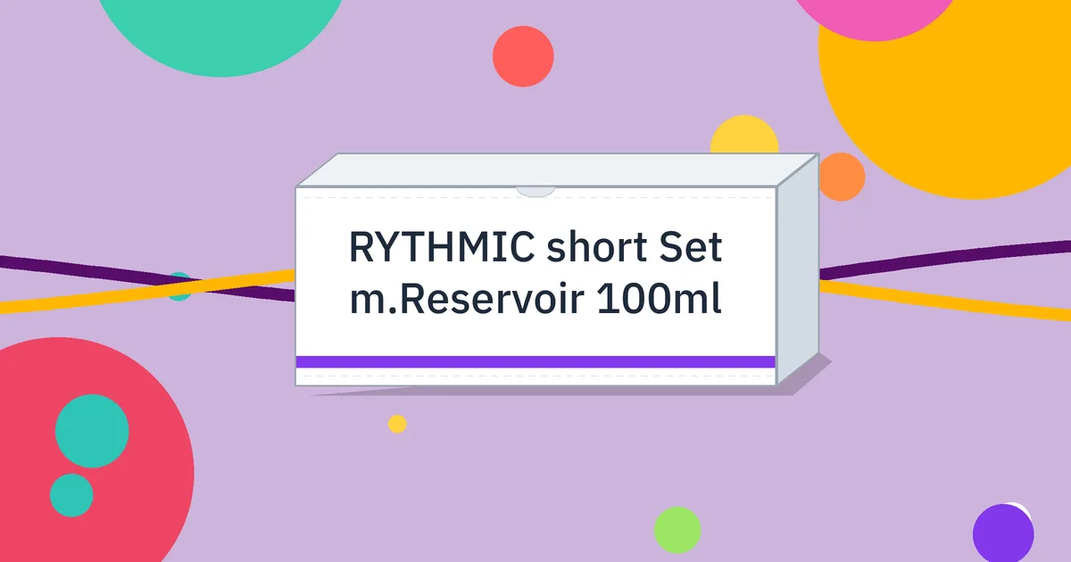 Symbolbild: Packung mit der Aufschrift RYTHMIC short Set m.Reservoir 100ml (PZN 16244365) – Verfügbarkeit und Bezug in Apotheken in Frankfurt am Main