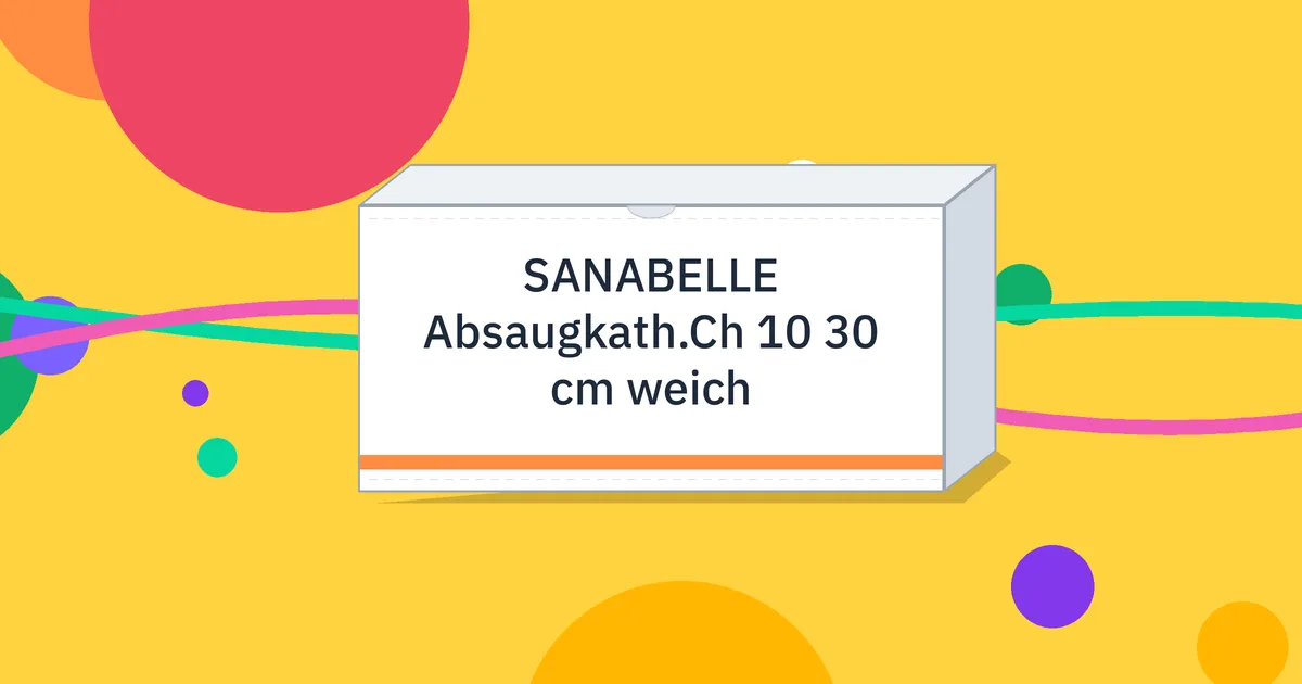 Symbolbild: Packung mit der Aufschrift SANABELLE Absaugkath.Ch 10 30 cm weich (PZN 05522878) – Verfügbarkeit und Bezug in Apotheken in Frankfurt am Main