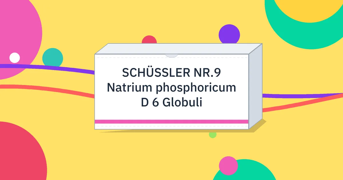 Symbolbild: Packung mit der Aufschrift SCHÜSSLER NR.9 Natrium phosphoricum D 6 Globuli (PZN 18111912) – Verfügbarkeit und Bezug in Apotheken in Frankfurt am Main
