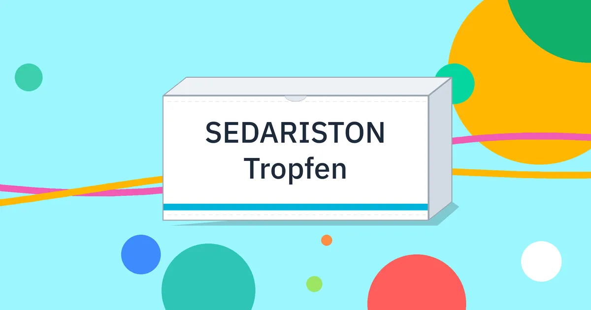 Symbolbild: Packung mit der Aufschrift SEDARISTON Tropfen (PZN 10169970) – Verfügbarkeit und Bezug in Apotheken in Frankfurt am Main