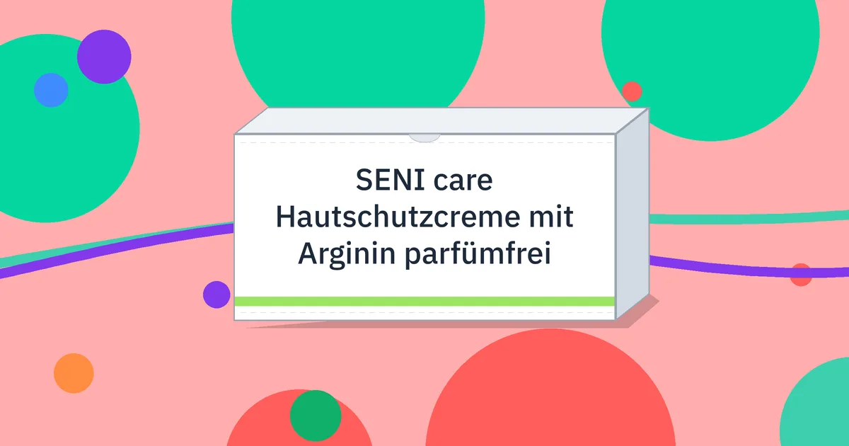Symbolbild: Packung mit der Aufschrift SENI care Hautschutzcreme mit Arginin parfümfrei (PZN 20309946) – Verfügbarkeit und Bezug in Apotheken in Frankfurt am Main