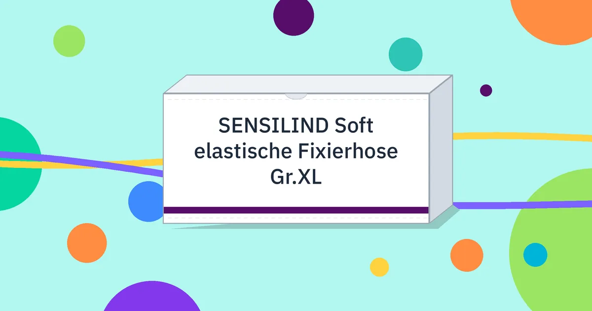 Symbolbild: Packung mit der Aufschrift SENSILIND Soft elastische Fixierhose Gr.XL (PZN 17194333) – Verfügbarkeit und Bezug in Apotheken in Frankfurt am Main
