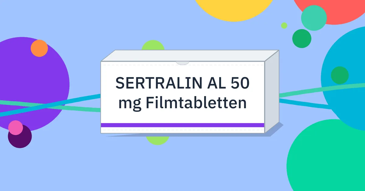 Symbolbild: Packung mit der Aufschrift SERTRALIN AL 50 mg Filmtabletten (PZN 00993745) – Verfügbarkeit und Bezug in Apotheken in Frankfurt am Main