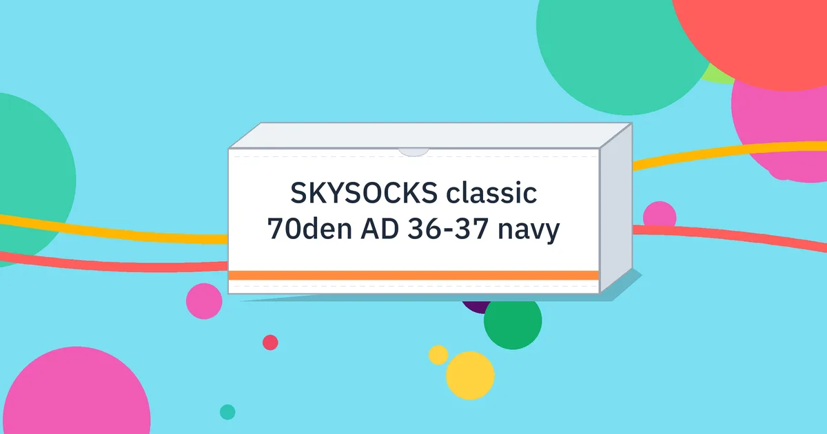 Symbolbild: Packung mit der Aufschrift SKYSOCKS classic 70den AD 36-37 navy (PZN 18663824) – Verfügbarkeit und Bezug in Apotheken in Frankfurt am Main