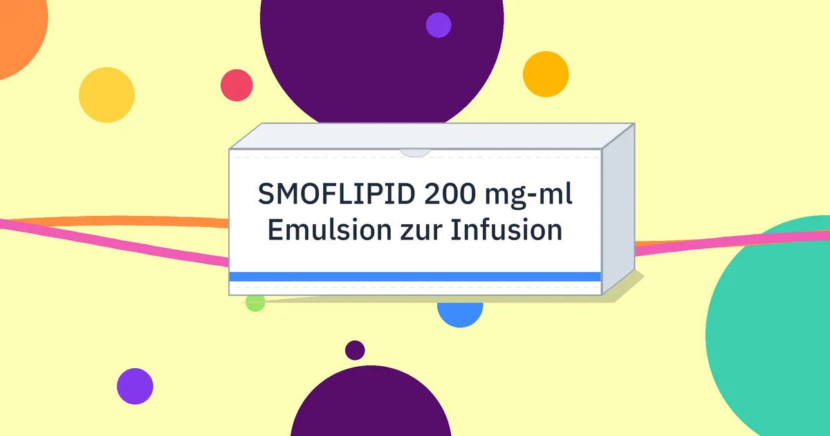 Symbolbild: Packung mit der Aufschrift SMOFLIPID 200 mg-ml Emulsion zur Infusion (PZN 00278333) – Verfügbarkeit und Bezug in Apotheken in Frankfurt am Main