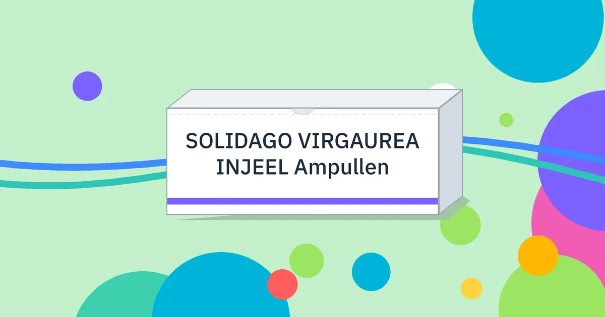 Symbolbild: Packung mit der Aufschrift SOLIDAGO VIRGAUREA INJEEL Ampullen (PZN 00945203) – Verfügbarkeit und Bezug in Apotheken in Frankfurt am Main