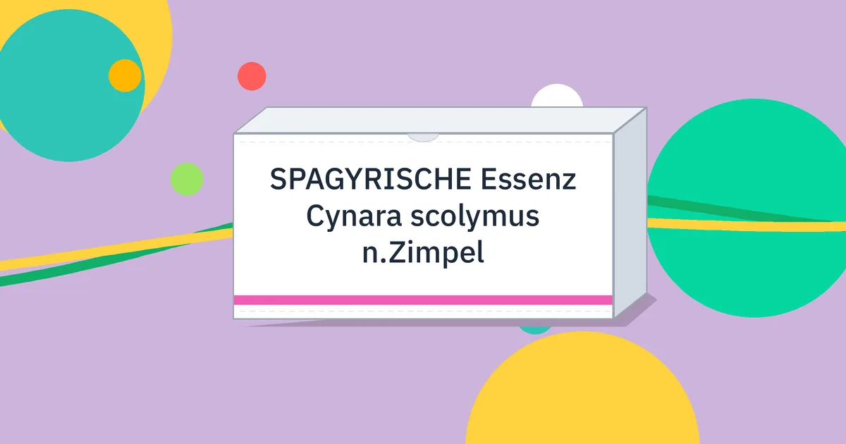 Symbolbild: Packung mit der Aufschrift SPAGYRISCHE Essenz Cynara scolymus n.Zimpel (PZN 00916265) – Verfügbarkeit und Bezug in Apotheken in Frankfurt am Main