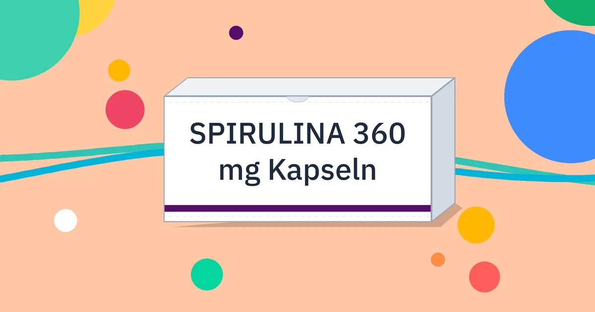 Symbolbild: Packung mit der Aufschrift SPIRULINA 360 mg Kapseln (PZN 18215362) – Verfügbarkeit und Bezug in Apotheken in Frankfurt am Main