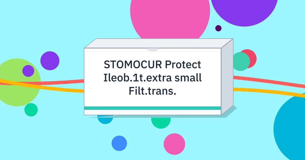 Symbolbild: Packung mit der Aufschrift STOMOCUR Protect Ileob.1t.extra small Filt.trans. (PZN 17906992) – Verfügbarkeit und Bezug in Apotheken in Frankfurt am Main