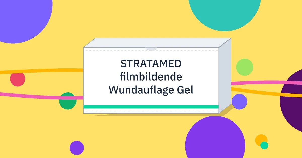 Symbolbild: Packung mit der Aufschrift STRATAMED filmbildende Wundauflage Gel (PZN 10740531) – Verfügbarkeit und Bezug in Apotheken in Frankfurt am Main