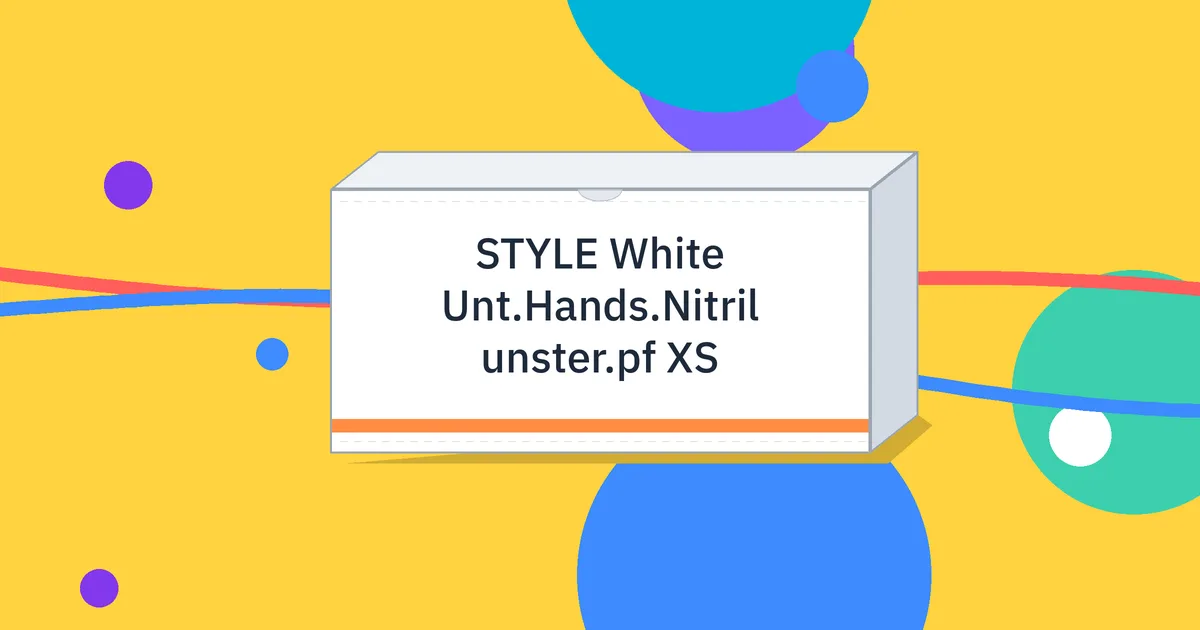 Symbolbild: Packung mit der Aufschrift STYLE White Unt.Hands.Nitril unster.pf XS (PZN 20113628) – Verfügbarkeit und Bezug in Apotheken in Frankfurt am Main