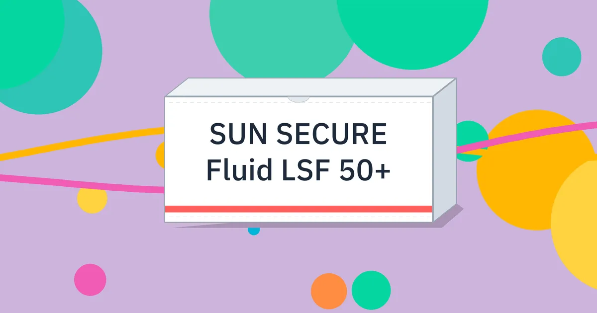 Symbolbild: Packung mit der Aufschrift SUN SECURE Fluid LSF 50+ (PZN 20788177) – Verfügbarkeit und Bezug in Apotheken in Frankfurt am Main