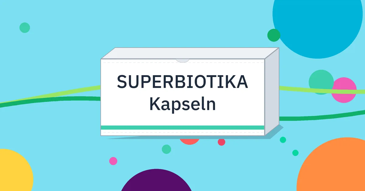Symbolbild: Packung mit der Aufschrift SUPERBIOTIKA Kapseln (PZN 17917085) – Verfügbarkeit und Bezug in Apotheken in Frankfurt am Main