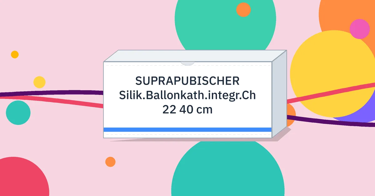 Symbolbild: Packung mit der Aufschrift SUPRAPUBISCHER Silik.Ballonkath.integr.Ch 22 40 cm (PZN 10981803) – Verfügbarkeit und Bezug in Apotheken in Frankfurt am Main