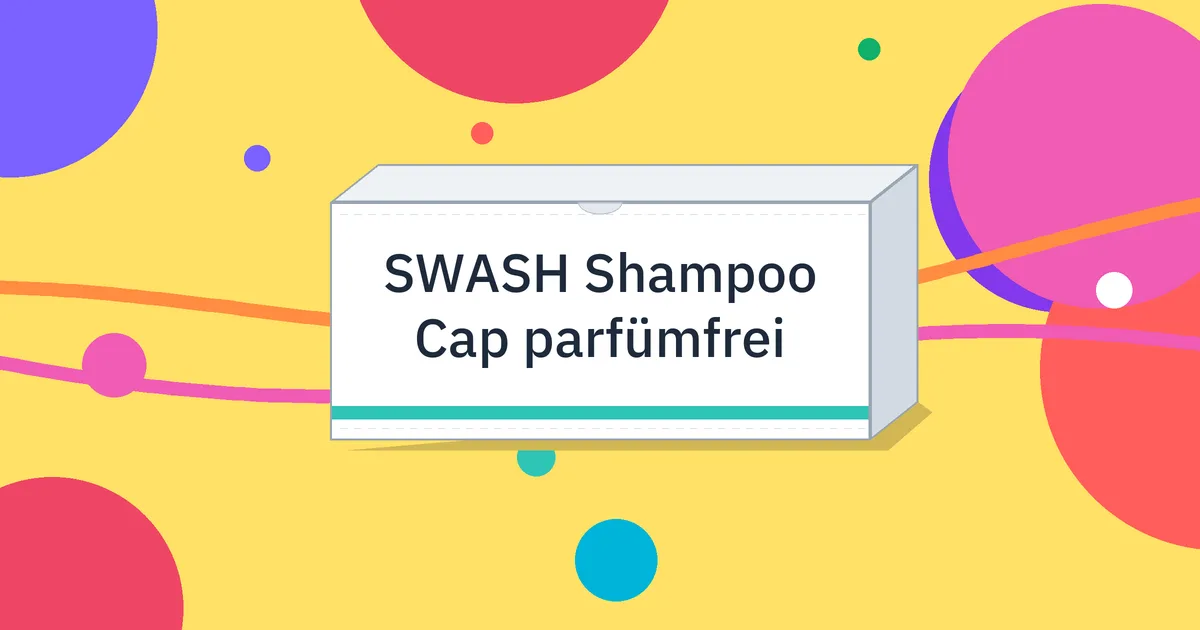 Symbolbild: Packung mit der Aufschrift SWASH Shampoo Cap parfümfrei (PZN 16664653) – Verfügbarkeit und Bezug in Apotheken in Frankfurt am Main