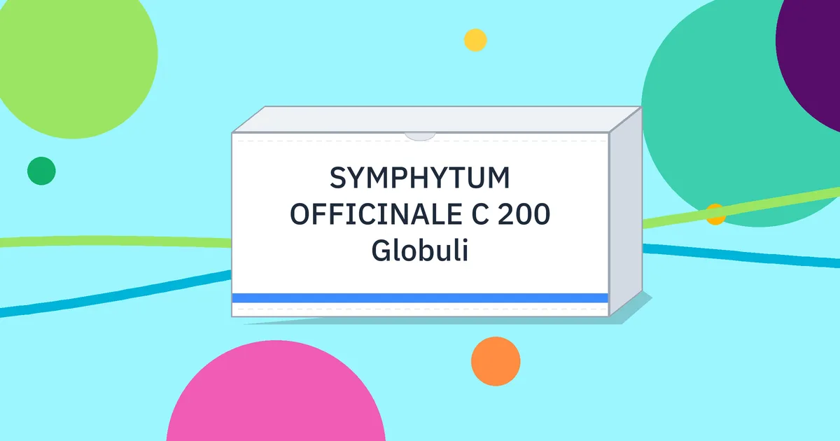 Symbolbild: Packung mit der Aufschrift SYMPHYTUM OFFICINALE C 200 Globuli (PZN 13718555) – Verfügbarkeit und Bezug in Apotheken in Frankfurt am Main