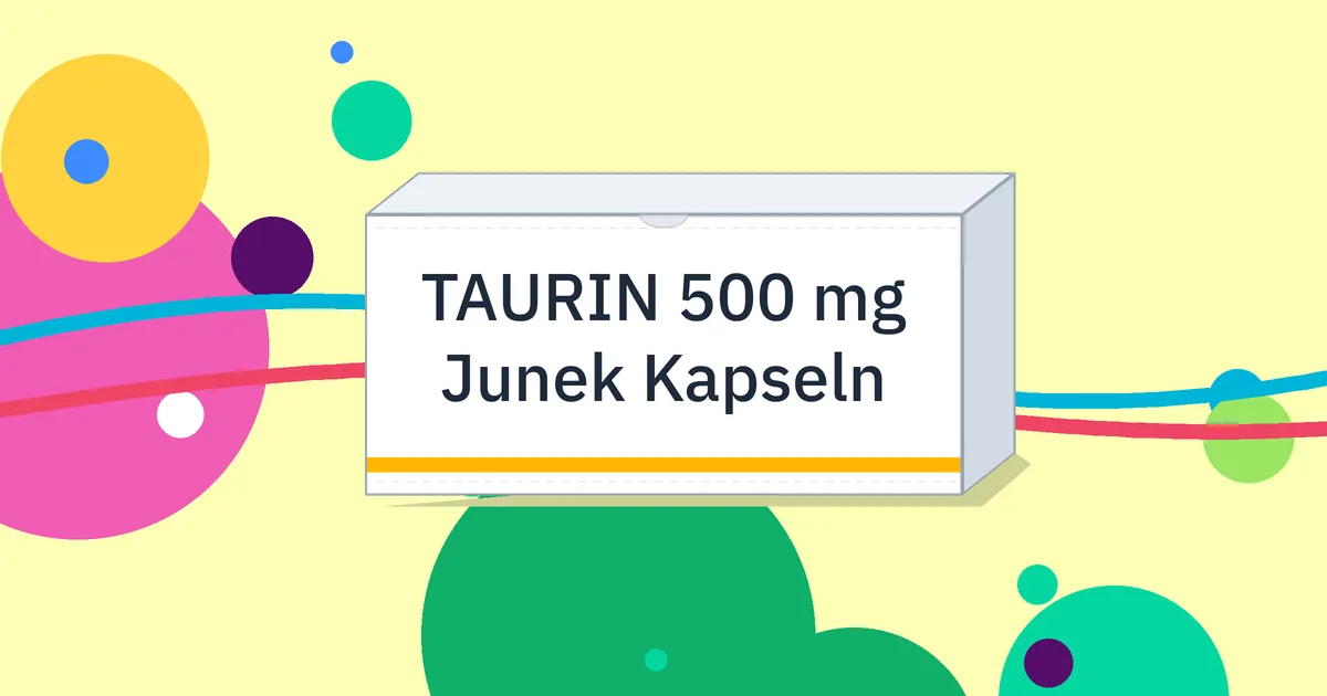 Symbolbild: Packung mit der Aufschrift TAURIN 500 mg Junek Kapseln (PZN 00135467) – Verfügbarkeit und Bezug in Apotheken in Frankfurt am Main