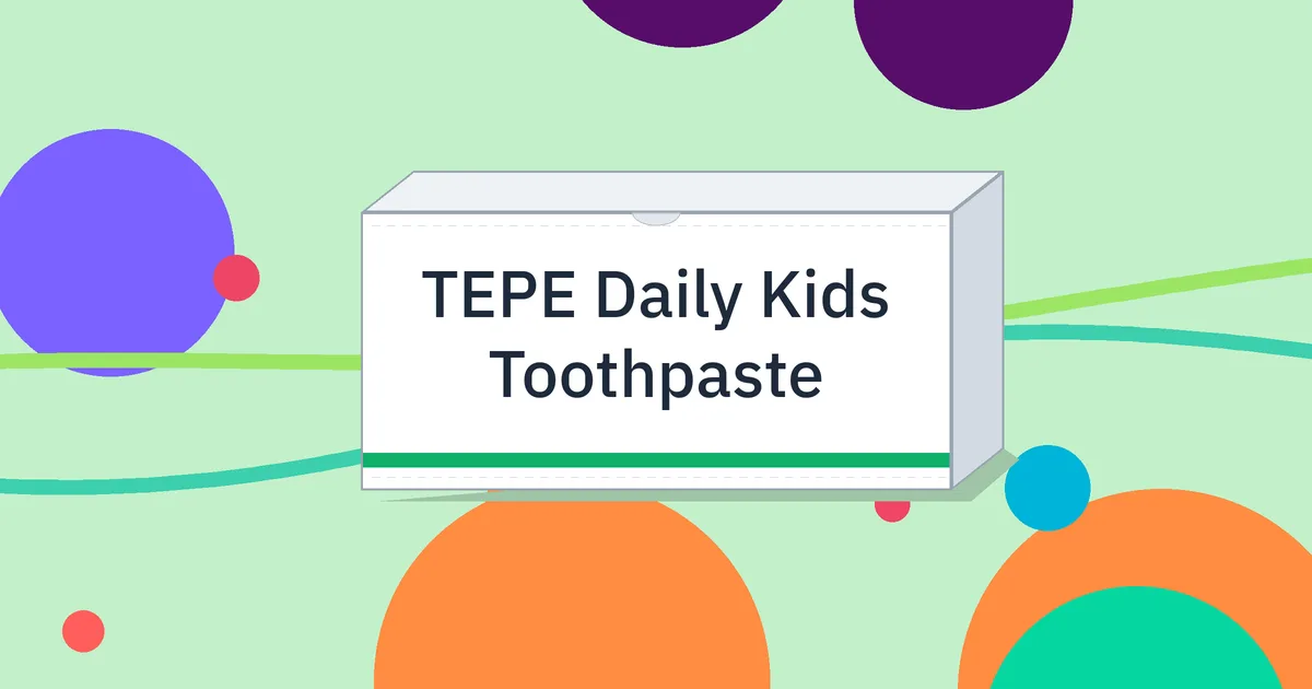 Symbolbild: Packung mit der Aufschrift TEPE Daily Kids Toothpaste (PZN 19626587) – Verfügbarkeit und Bezug in Apotheken in Frankfurt am Main