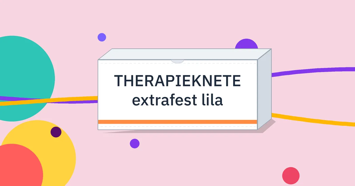 Symbolbild: Packung mit der Aufschrift THERAPIEKNETE extrafest lila (PZN 13695802) – Verfügbarkeit und Bezug in Apotheken in Frankfurt am Main
