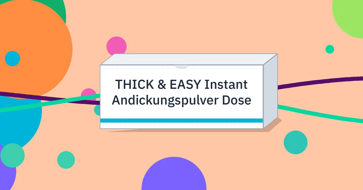 Symbolbild: Packung mit der Aufschrift THICK & EASY Instant Andickungspulver Dose (PZN 17532126) – Verfügbarkeit und Bezug in Apotheken in Frankfurt am Main