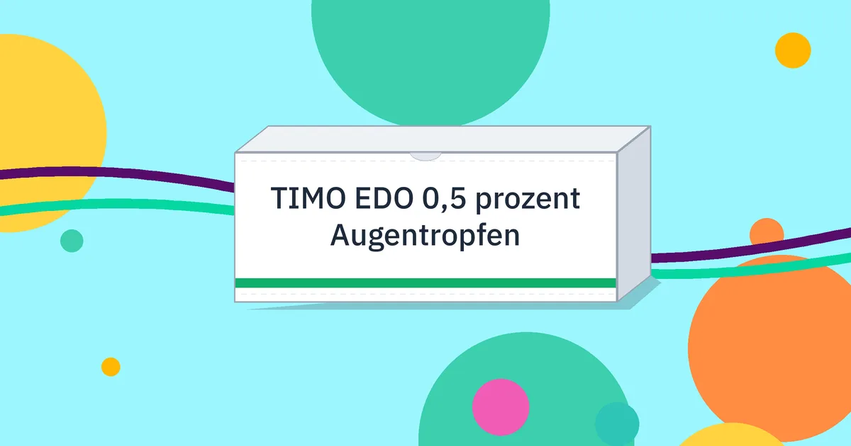Symbolbild: Packung mit der Aufschrift TIMO EDO 0,5 prozent Augentropfen (PZN 07315215) – Verfügbarkeit und Bezug in Apotheken in Frankfurt am Main