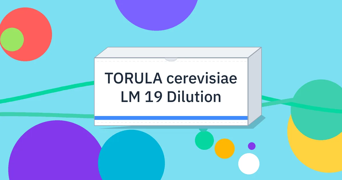 Symbolbild: Packung mit der Aufschrift TORULA cerevisiae LM 19 Dilution (PZN 13225812) – Verfügbarkeit und Bezug in Apotheken in Frankfurt am Main