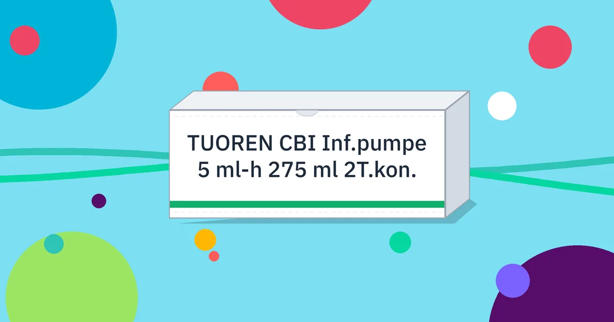 Symbolbild: Packung mit der Aufschrift TUOREN CBI Inf.pumpe 5 ml-h 275 ml 2T.kon. (PZN 11663146) – Verfügbarkeit und Bezug in Apotheken in Frankfurt am Main