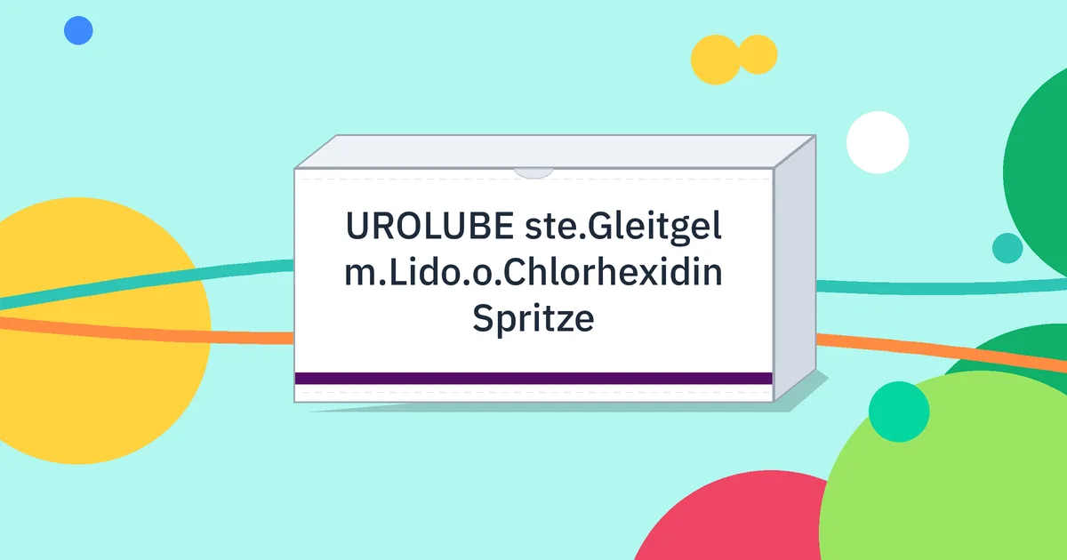 Symbolbild: Packung mit der Aufschrift UROLUBE ste.Gleitgel m.Lido.o.Chlorhexidin Spritze (PZN 19460974) – Verfügbarkeit und Bezug in Apotheken in Frankfurt am Main