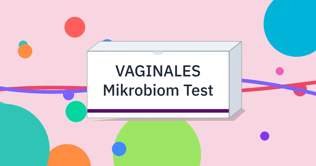 Symbolbild: Packung mit der Aufschrift VAGINALES Mikrobiom Test (PZN 17627766) – Verfügbarkeit und Bezug in Apotheken in Frankfurt am Main