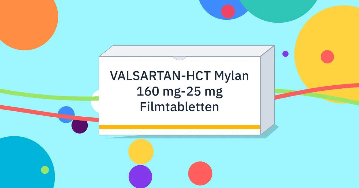 Symbolbild: Packung mit der Aufschrift VALSARTAN-HCT Mylan 160 mg-25 mg Filmtabletten (PZN 10054994) – Verfügbarkeit und Bezug in Apotheken in Frankfurt am Main