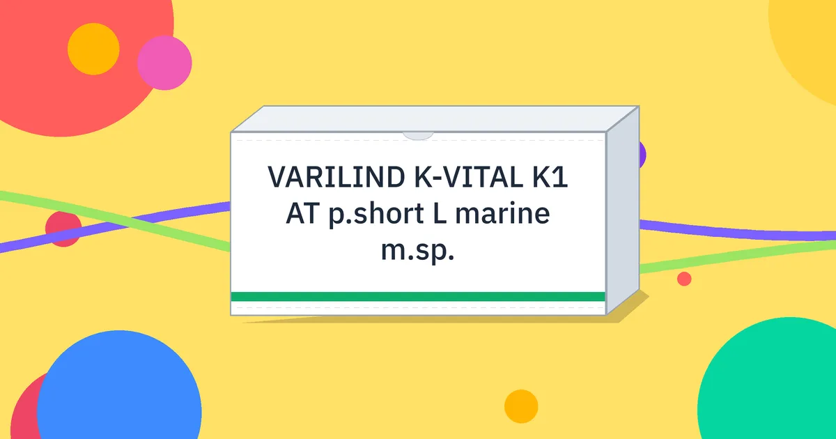 Symbolbild: Packung mit der Aufschrift VARILIND K-VITAL K1 AT p.short L marine m.sp. (PZN 20560037) – Verfügbarkeit und Bezug in Apotheken in Frankfurt am Main