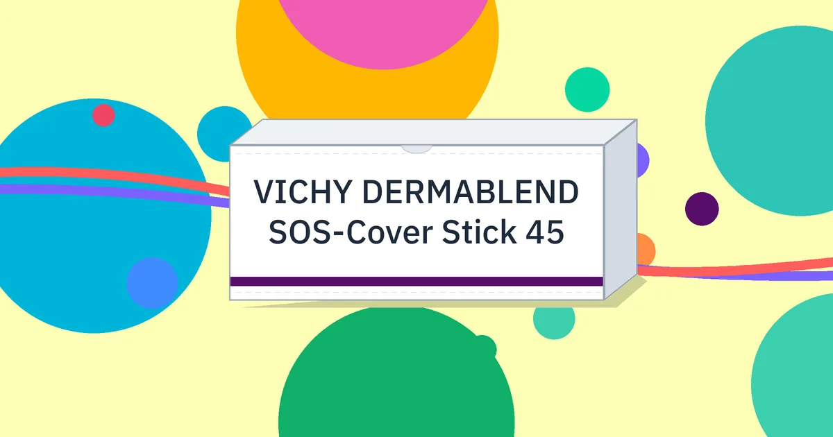 Symbolbild: Packung mit der Aufschrift VICHY DERMABLEND SOS-Cover Stick 45 (PZN 13426628) – Verfügbarkeit und Bezug in Apotheken in Frankfurt am Main