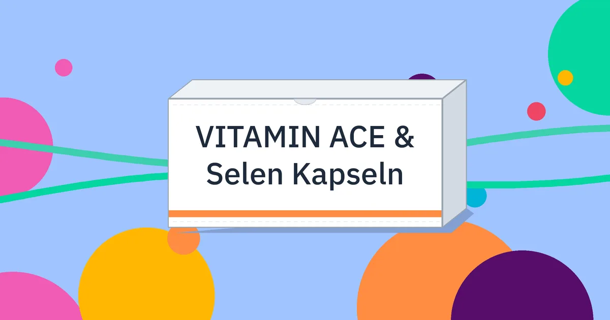 Symbolbild: Packung mit der Aufschrift VITAMIN ACE & Selen Kapseln (PZN 19500248) – Verfügbarkeit und Bezug in Apotheken in Frankfurt am Main