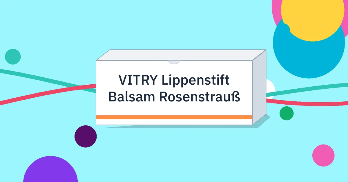 Symbolbild: Packung mit der Aufschrift VITRY Lippenstift Balsam Rosenstrauß (PZN 10820595) – Verfügbarkeit und Bezug in Apotheken in Frankfurt am Main