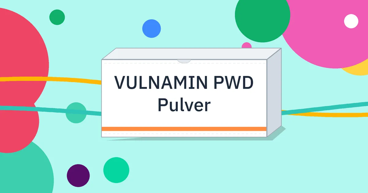 Symbolbild: Packung mit der Aufschrift VULNAMIN PWD Pulver (PZN 17878161) – Verfügbarkeit und Bezug in Apotheken in Frankfurt am Main