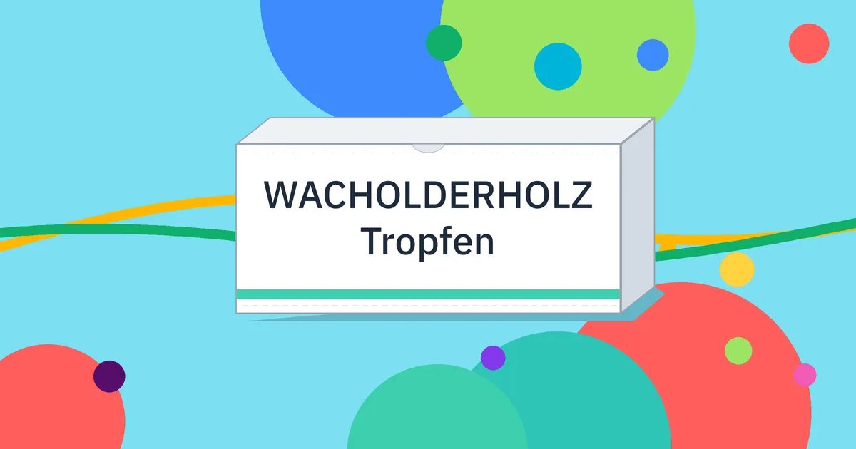 Symbolbild: Packung mit der Aufschrift WACHOLDERHOLZ Tropfen (PZN 18439877) – Verfügbarkeit und Bezug in Apotheken in Frankfurt am Main