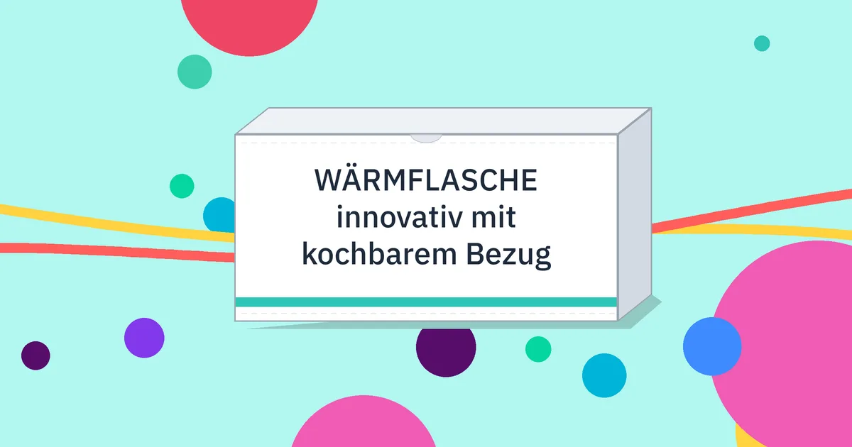Symbolbild: Packung mit der Aufschrift WÄRMFLASCHE innovativ mit kochbarem Bezug (PZN 11342413) – Verfügbarkeit und Bezug in Apotheken in Frankfurt am Main
