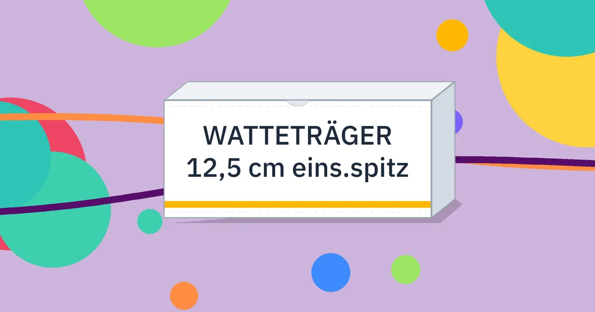 Symbolbild: Packung mit der Aufschrift WATTETRÄGER 12,5 cm eins.spitz (PZN 00070041) – Verfügbarkeit und Bezug in Apotheken in Frankfurt am Main