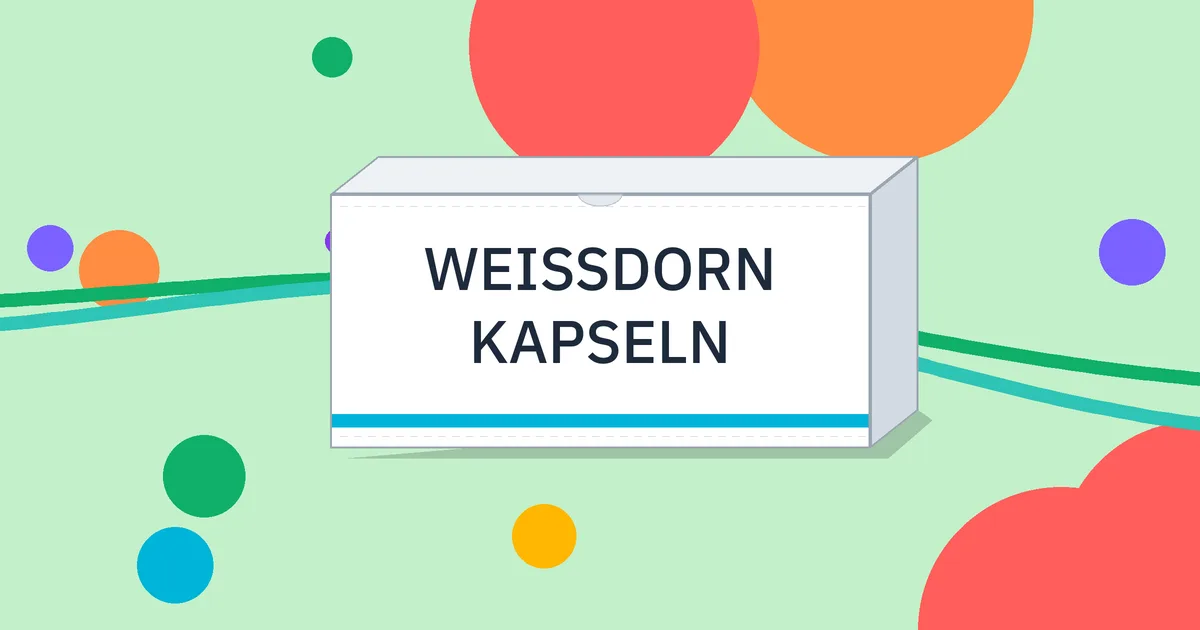 Symbolbild: Packung mit der Aufschrift WEISSDORN KAPSELN (PZN 15405346) – Verfügbarkeit und Bezug in Apotheken in Frankfurt am Main