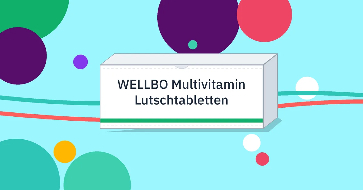 Symbolbild: Packung mit der Aufschrift WELLBO Multivitamin Lutschtabletten (PZN 05024494) – Verfügbarkeit und Bezug in Apotheken in Frankfurt am Main
