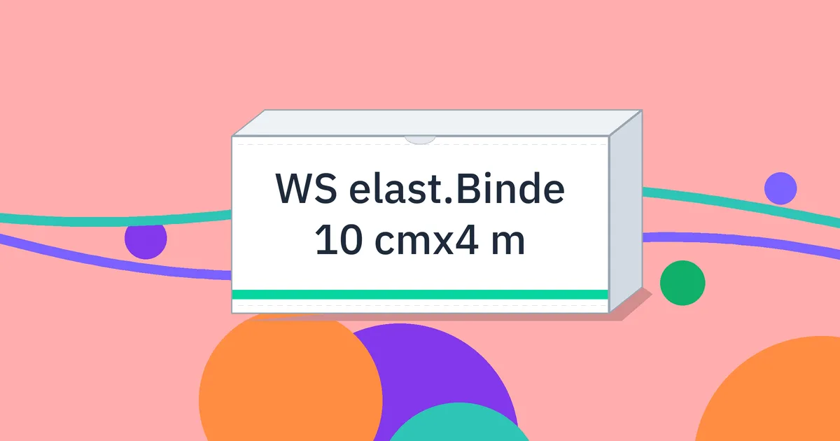 Symbolbild: Packung mit der Aufschrift WS elast.Binde 10 cmx4 m (PZN 00007491) – Verfügbarkeit und Bezug in Apotheken in Frankfurt am Main