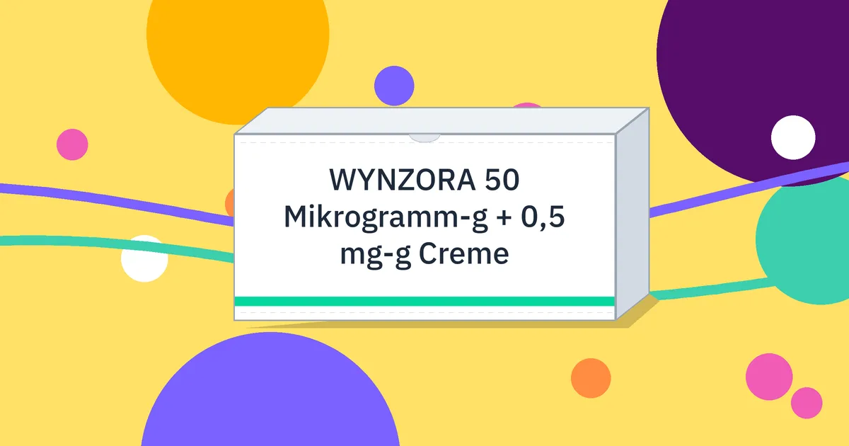 Symbolbild: Packung mit der Aufschrift WYNZORA 50 Mikrogramm-g + 0,5 mg-g Creme (PZN 19392132) – Verfügbarkeit und Bezug in Apotheken in Frankfurt am Main