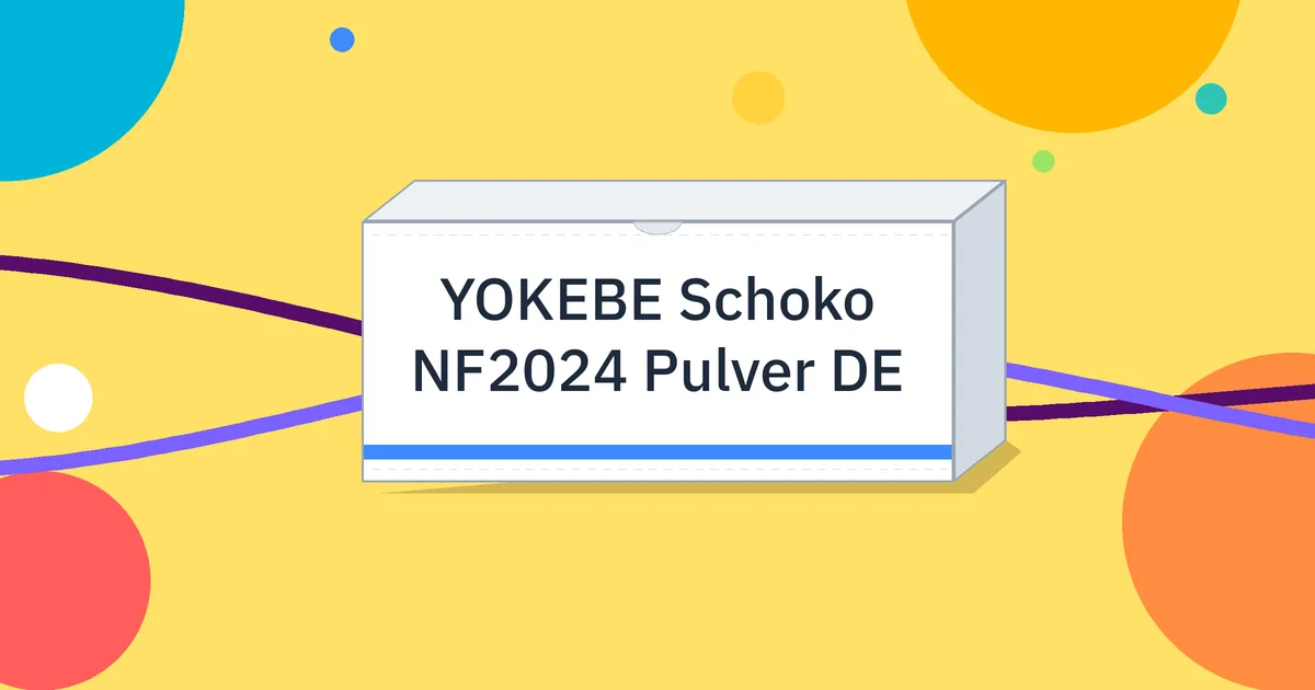 Symbolbild: Packung mit der Aufschrift YOKEBE Schoko NF2024 Pulver DE (PZN 19446276) – Verfügbarkeit und Bezug in Apotheken in Frankfurt am Main