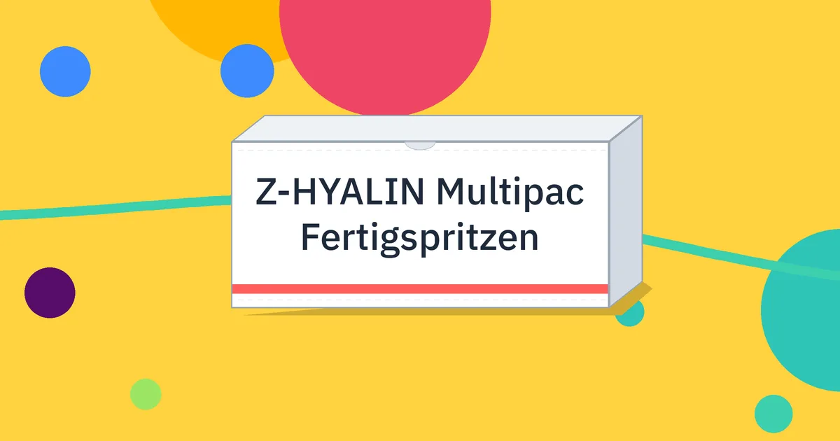 Symbolbild: Packung mit der Aufschrift Z-HYALIN Multipac Fertigspritzen (PZN 05505325) – Verfügbarkeit und Bezug in Apotheken in Frankfurt am Main